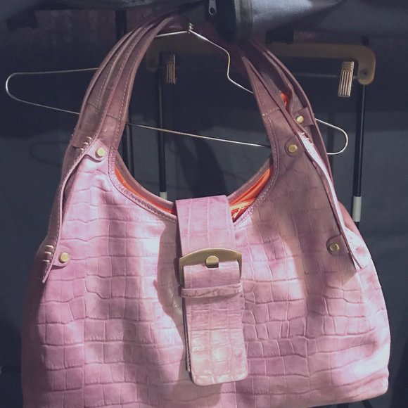 Michael Rome | Bags | Michael Rome Designs Purple Croco Bag | Poshmark